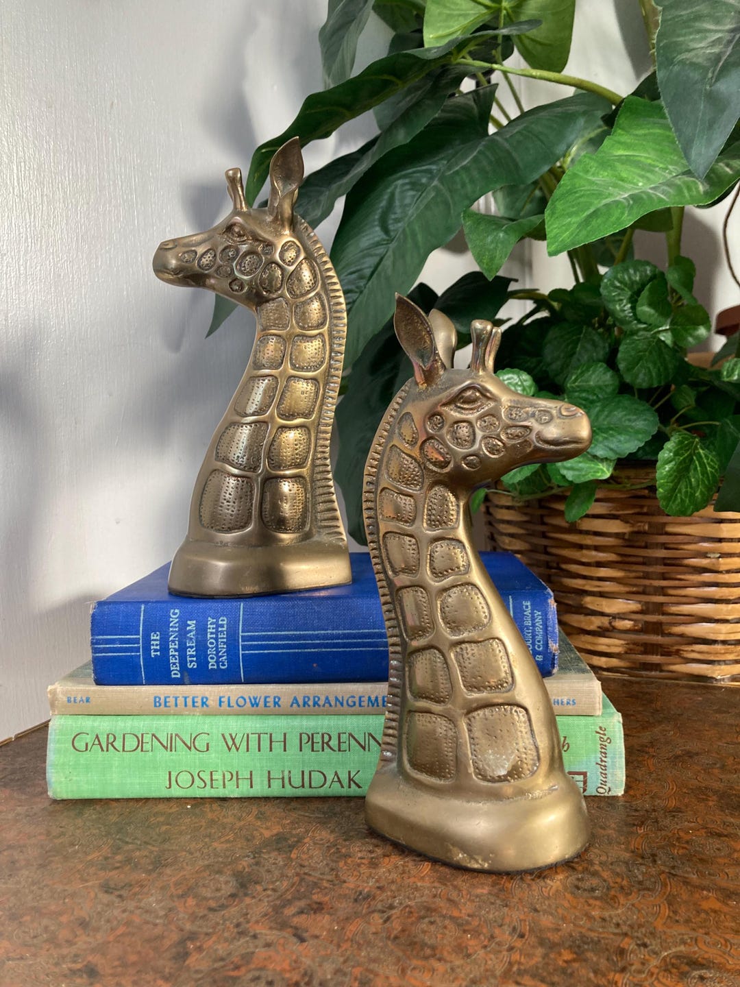 Brass Giraffe Bookends. B - Etsy