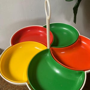 Vintage 70s Plastic Serving Tray - Etsy