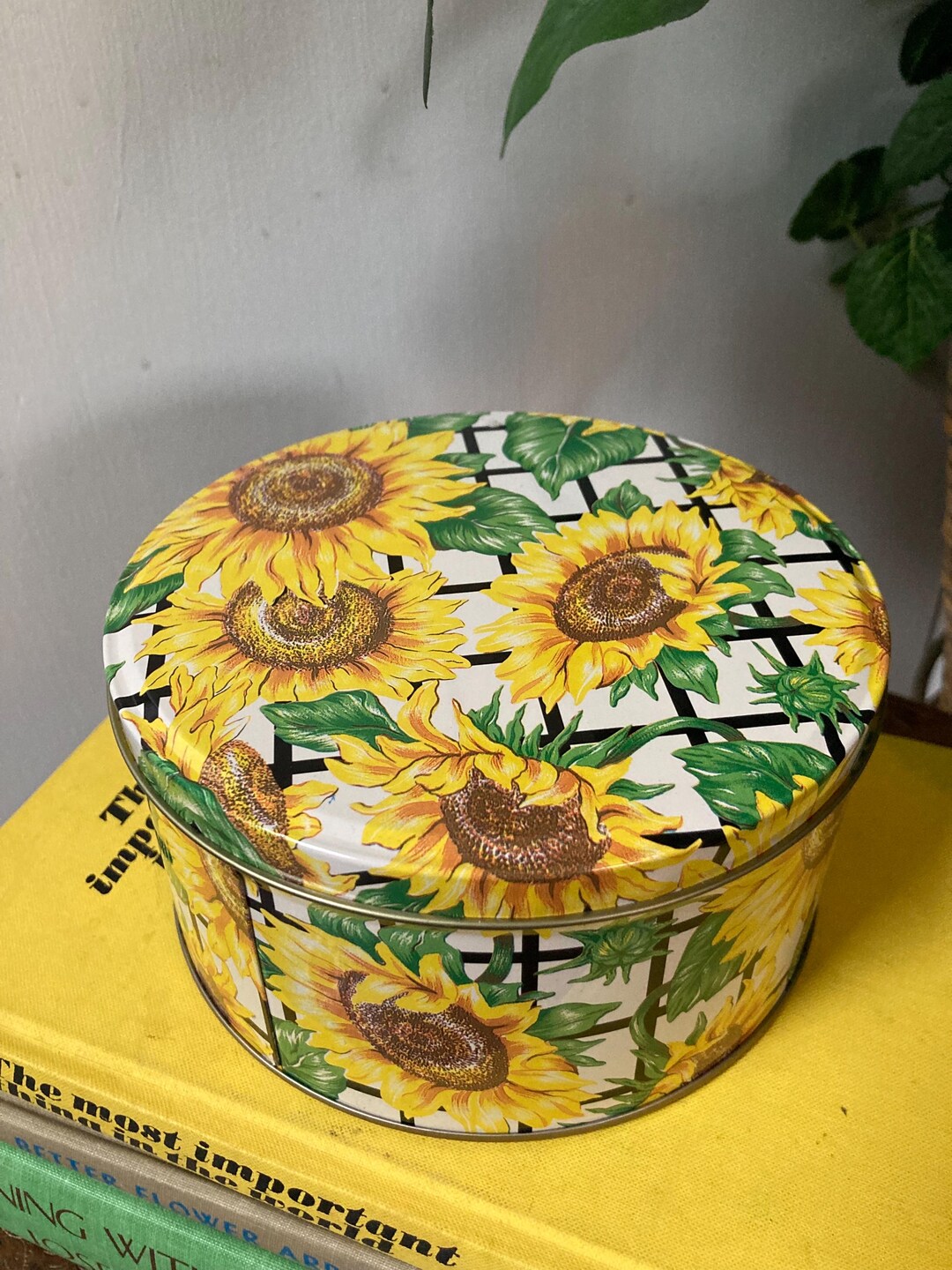 Sunflower Tin Box - Etsy