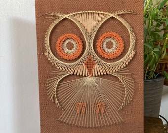 Vintage 1970’s Owl String Art - Mid Century Modern String Art ...
