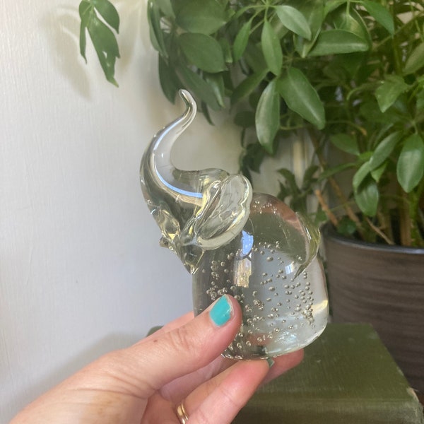 Glass Elephant Paperweights - Etsy