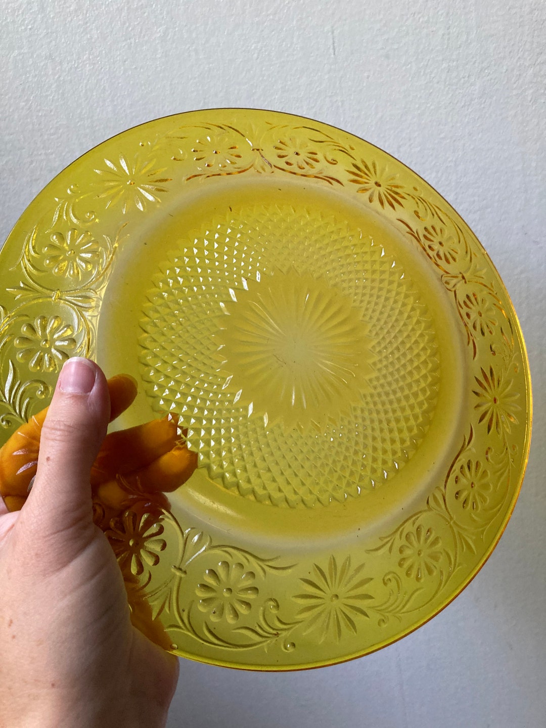 Amber Glass Plate - Etsy