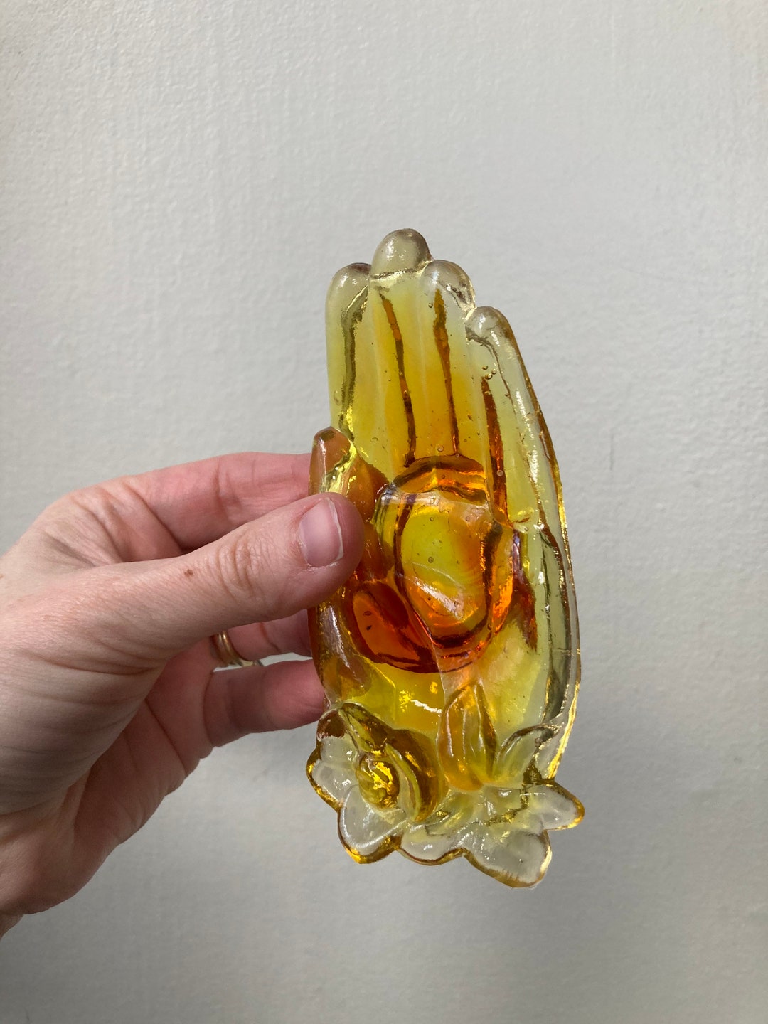 Amber Glass Hand - Etsy