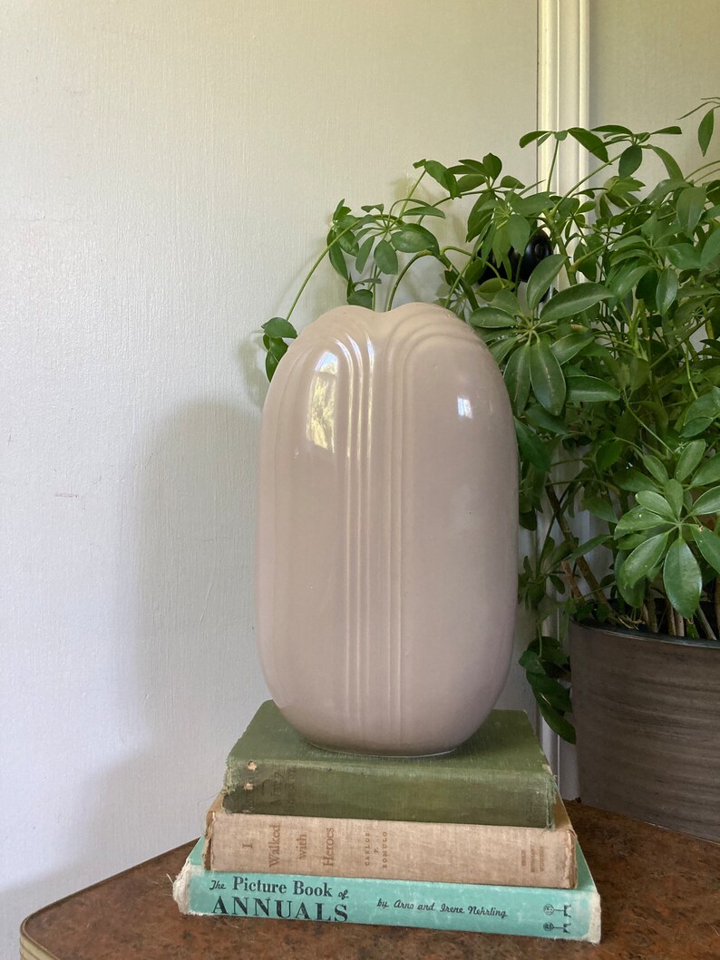 Gray Art Deco Vase Etsy