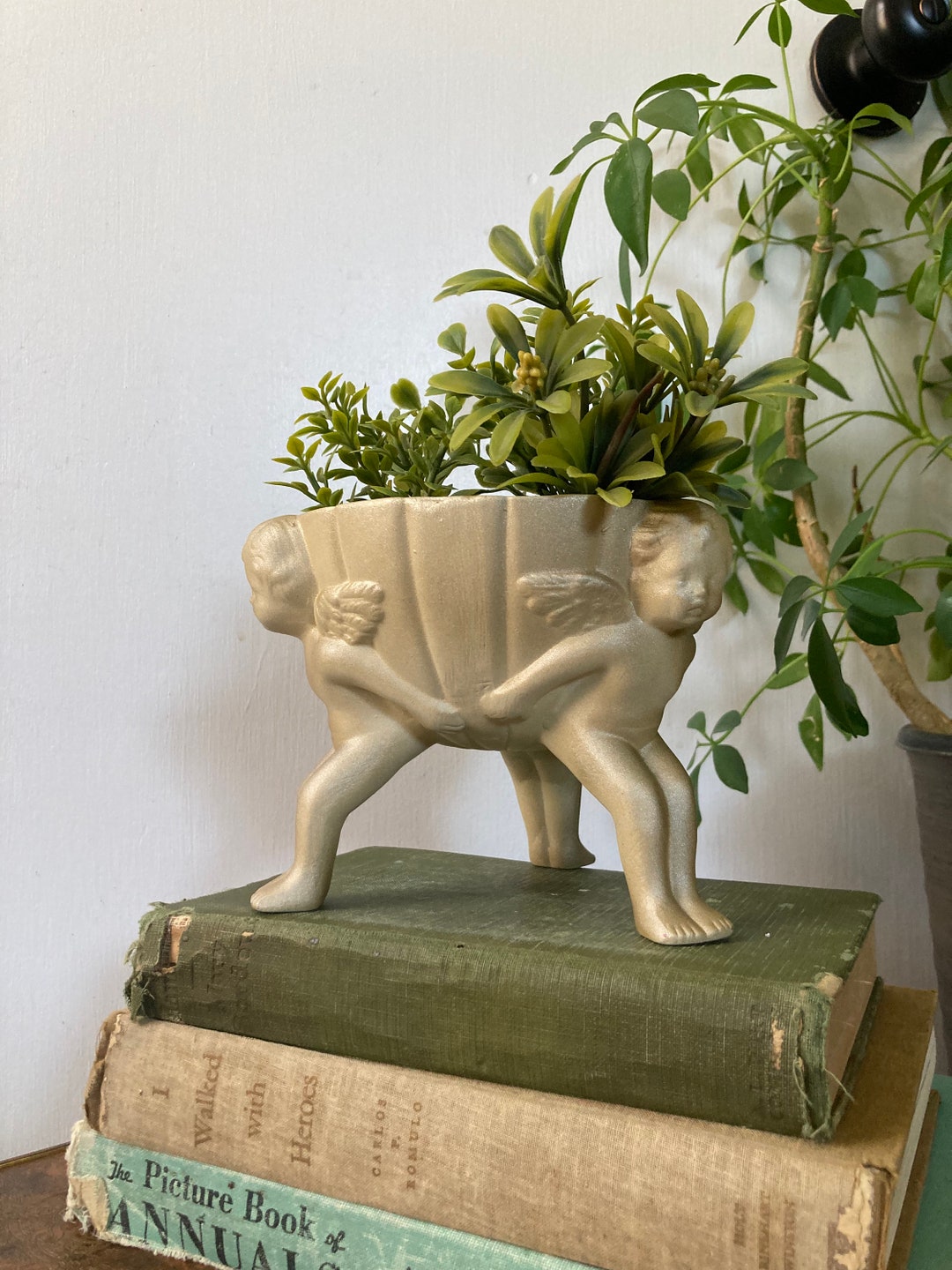 Ceramic Cherubs Planter - Etsy