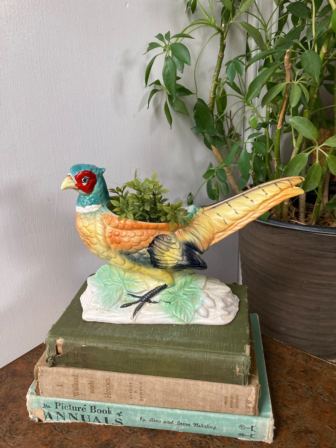 Vintage Ceramic Pheasant Planter - Etsy