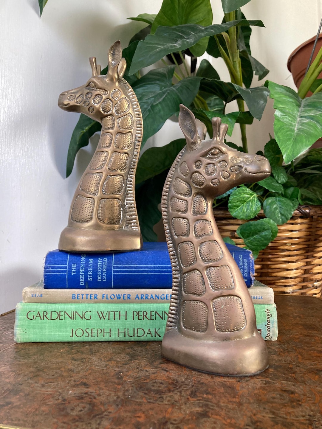 Brass Giraffe Bookends - Etsy