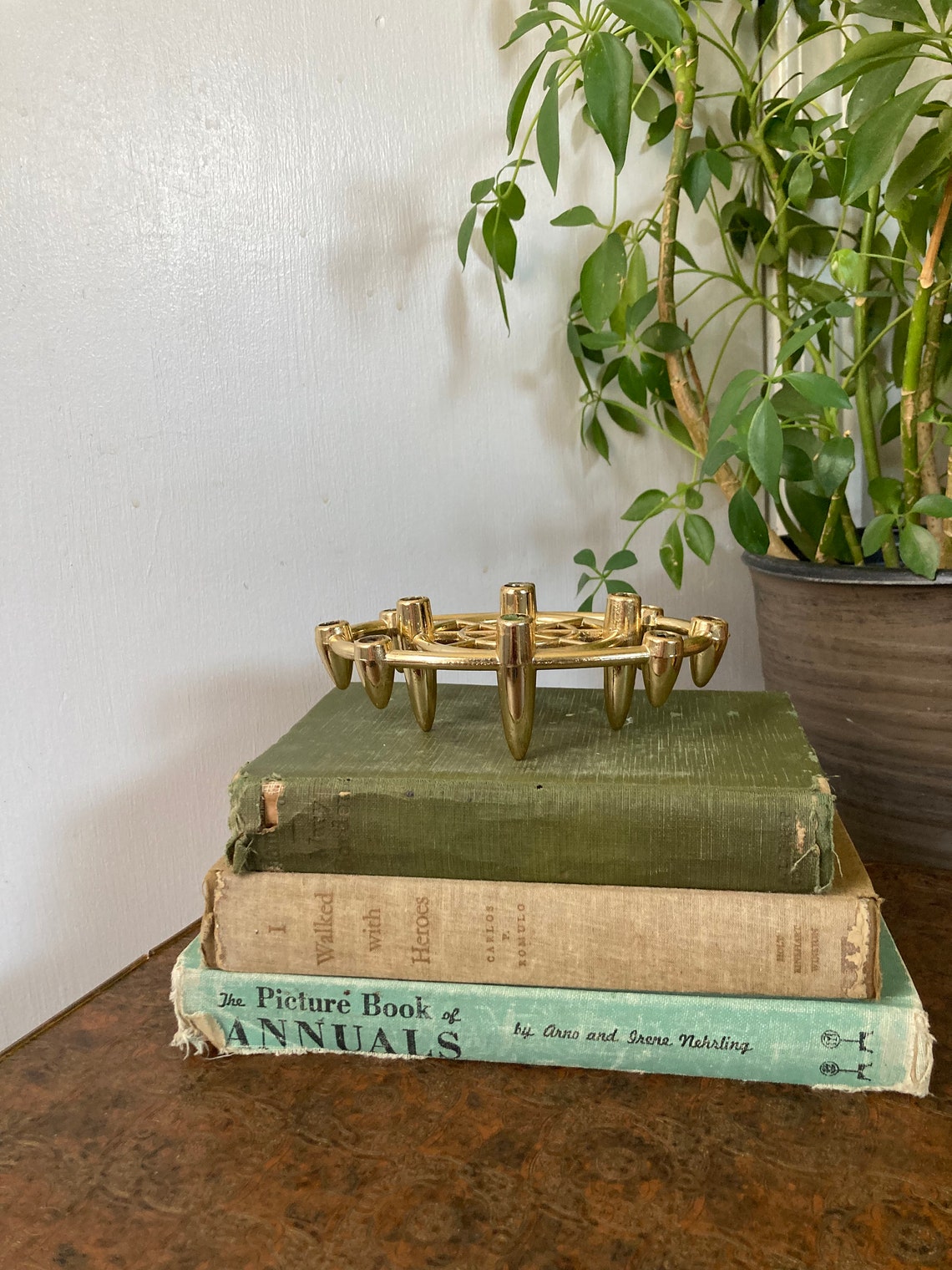 Gold Metal Atomic Candle Holder - Etsy