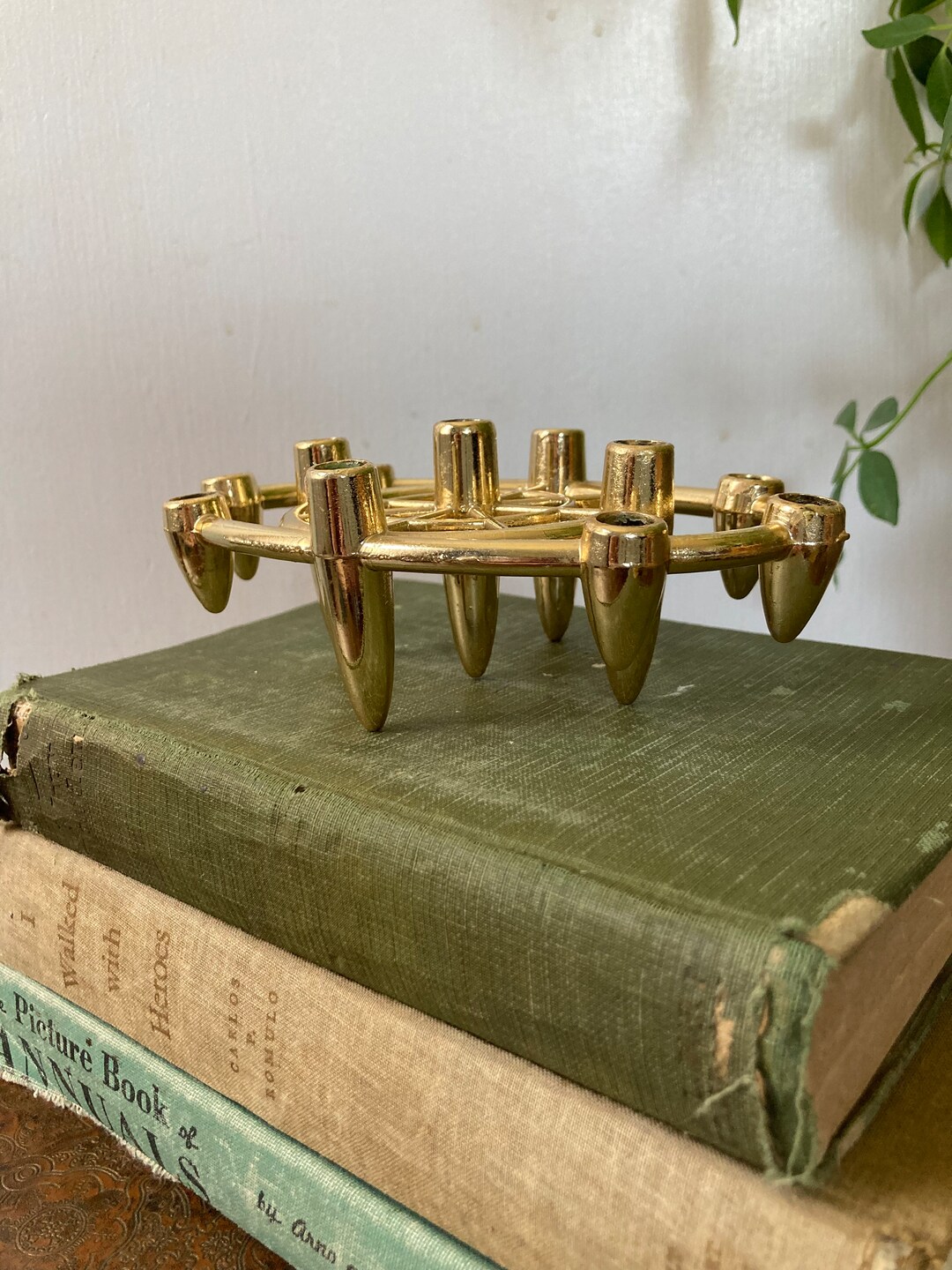 Gold Metal Atomic Candle Holder - Etsy