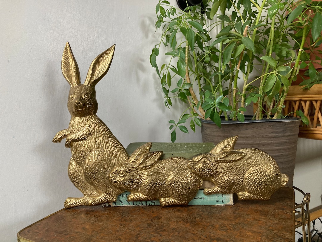 Brass Bunnies Wall Hanging - Etsy