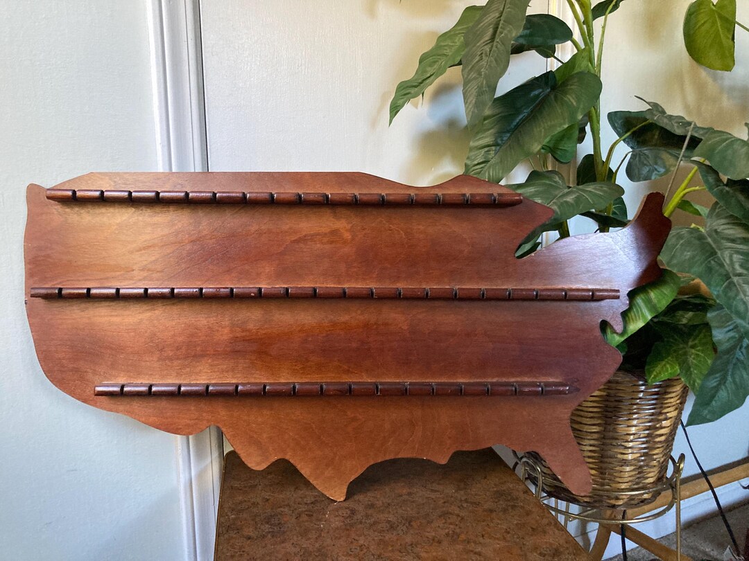 USA Shaped Souvenir Spoon Holder - Etsy