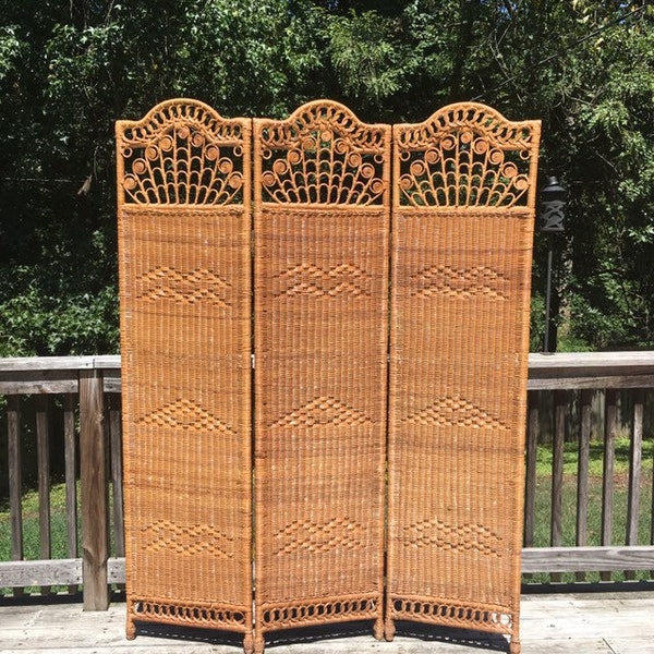 Rattan Room Divider - Etsy
