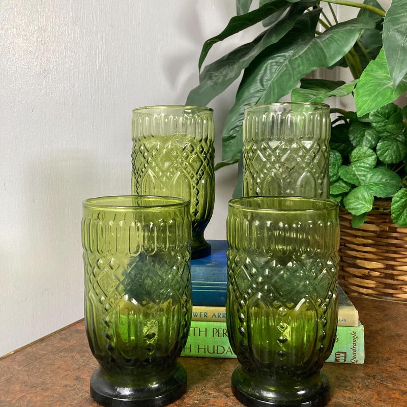 Green Glassware - Etsy