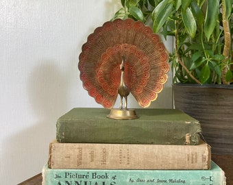 Antique Brass Peacock Box / Peacock Jewelry Trinket / Keepsake Box ...