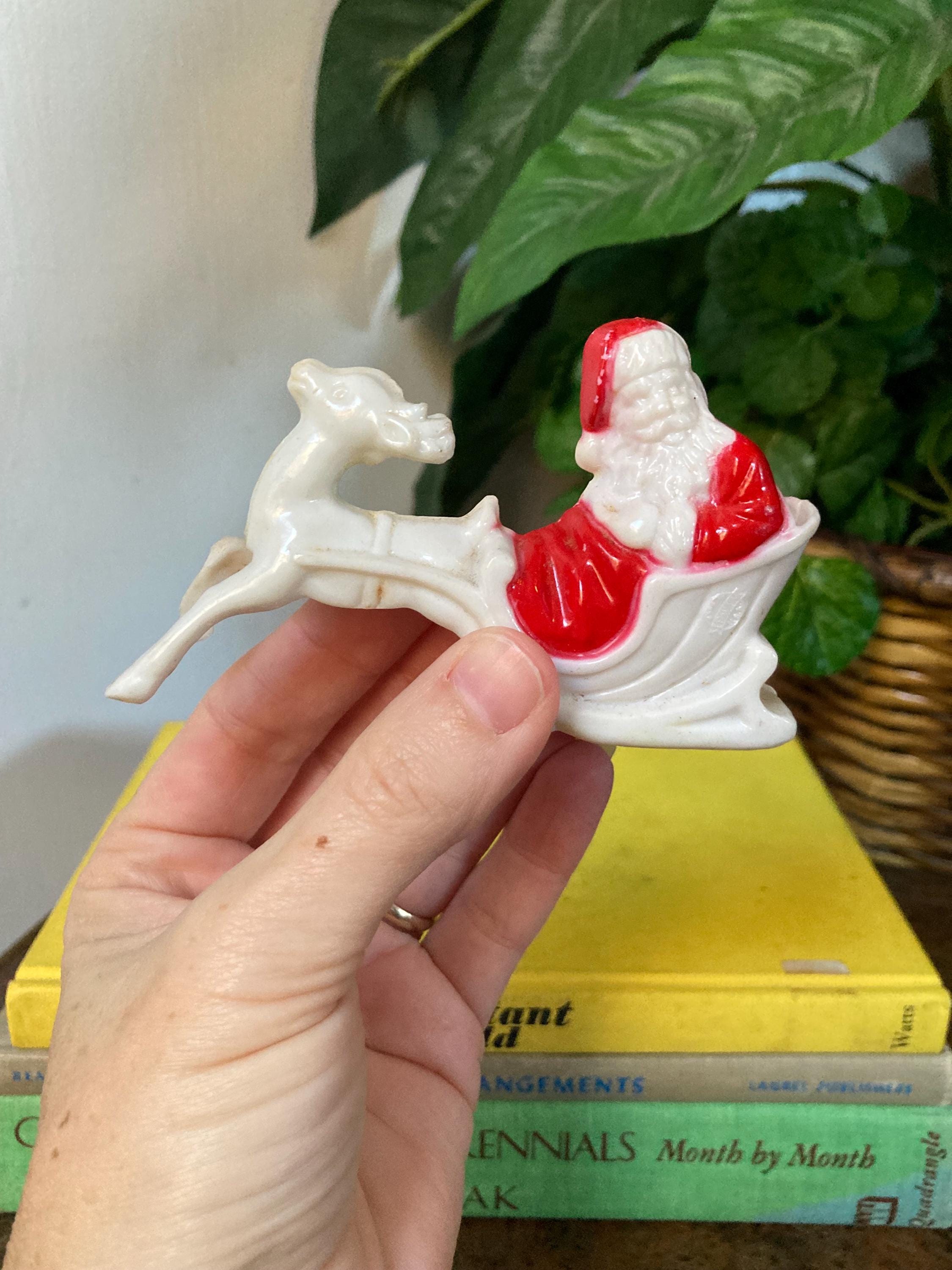 Vintage Plastic Santa Box - Etsy