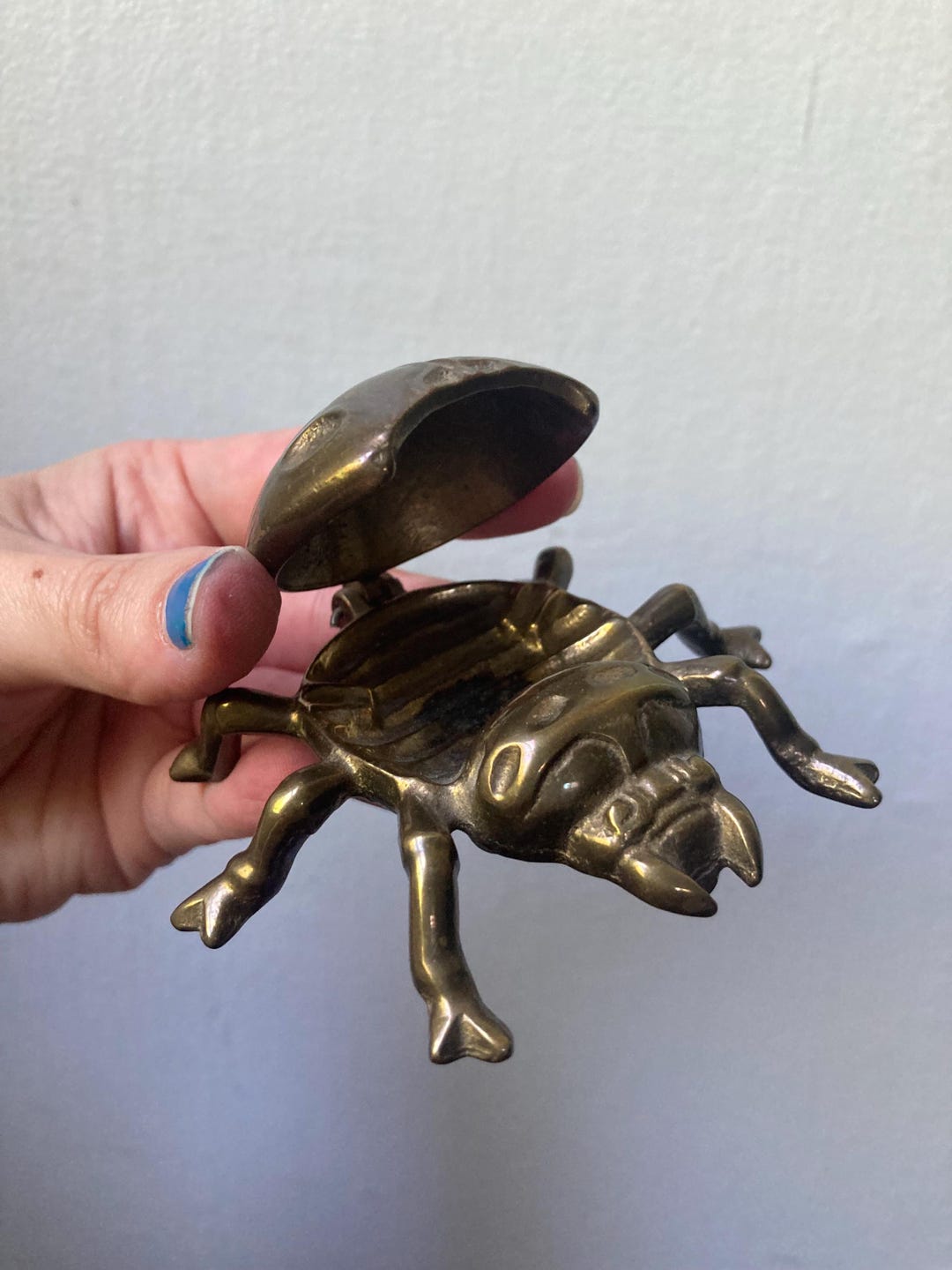 Vintage Brass Beetle Box - Etsy