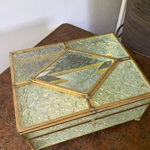 Glass and Brass Box - Etsy