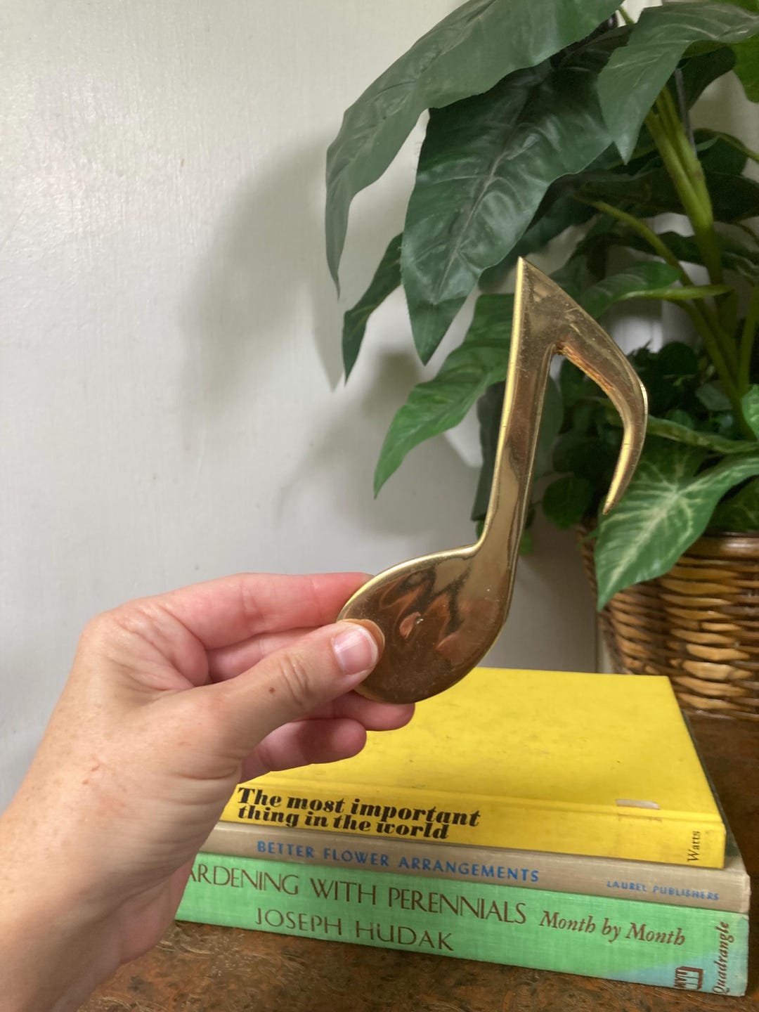 Brass Music Note Paperweight - Etsy