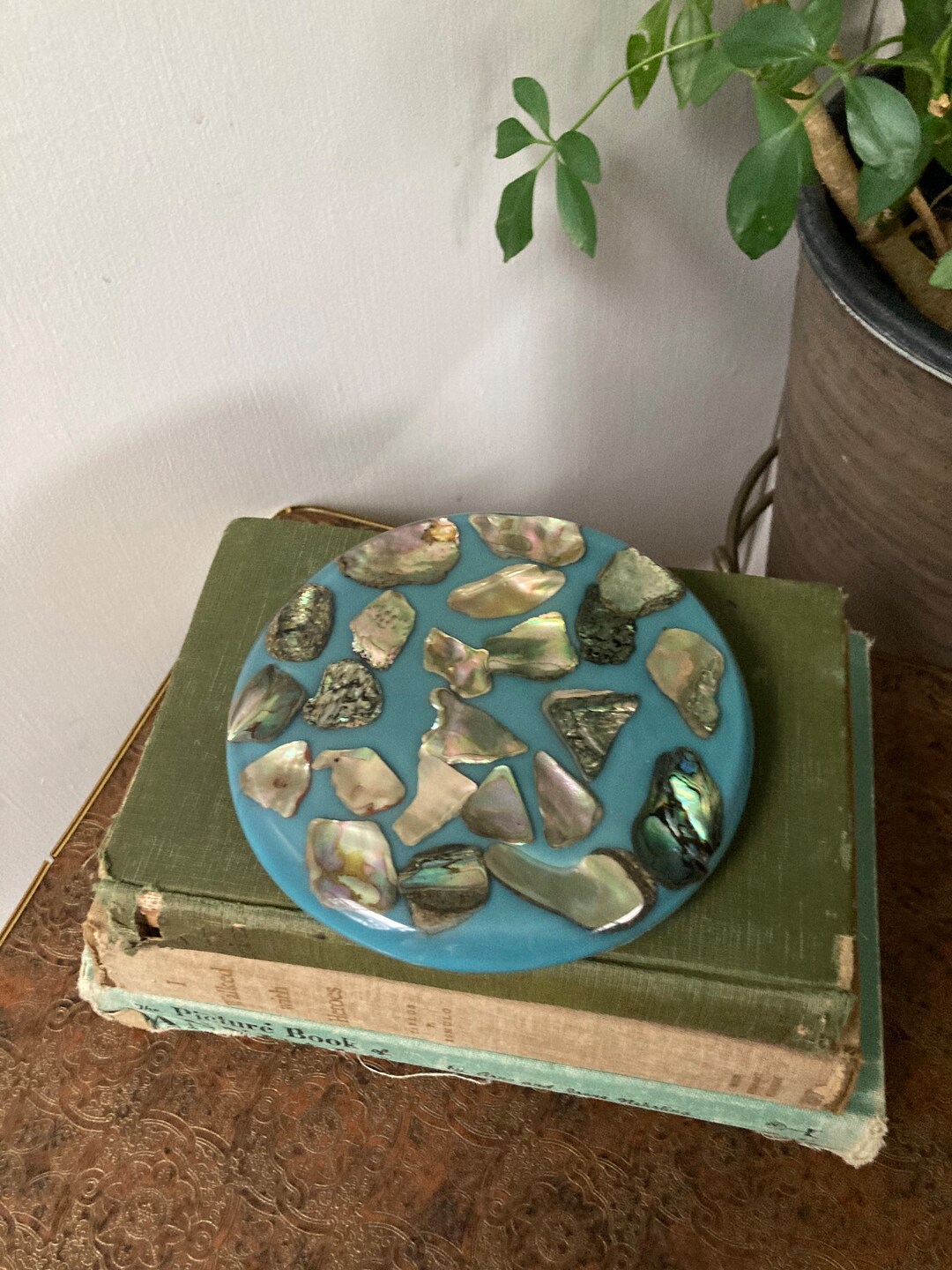 Vintage Abalone Trivet - 5.5 Inch Diameter - Etsy