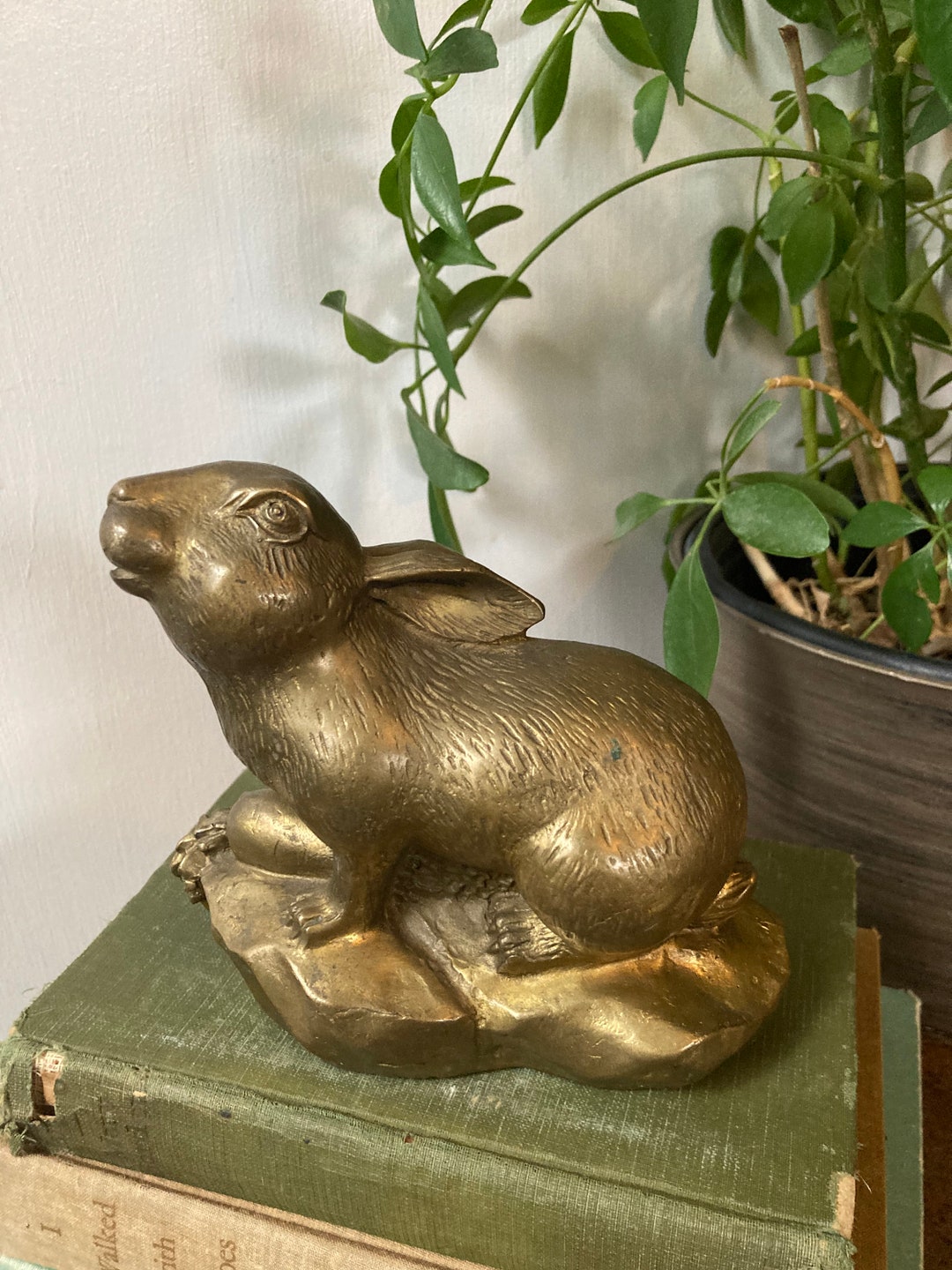 Vintage Brass Bunny With Carrot. M - Etsy