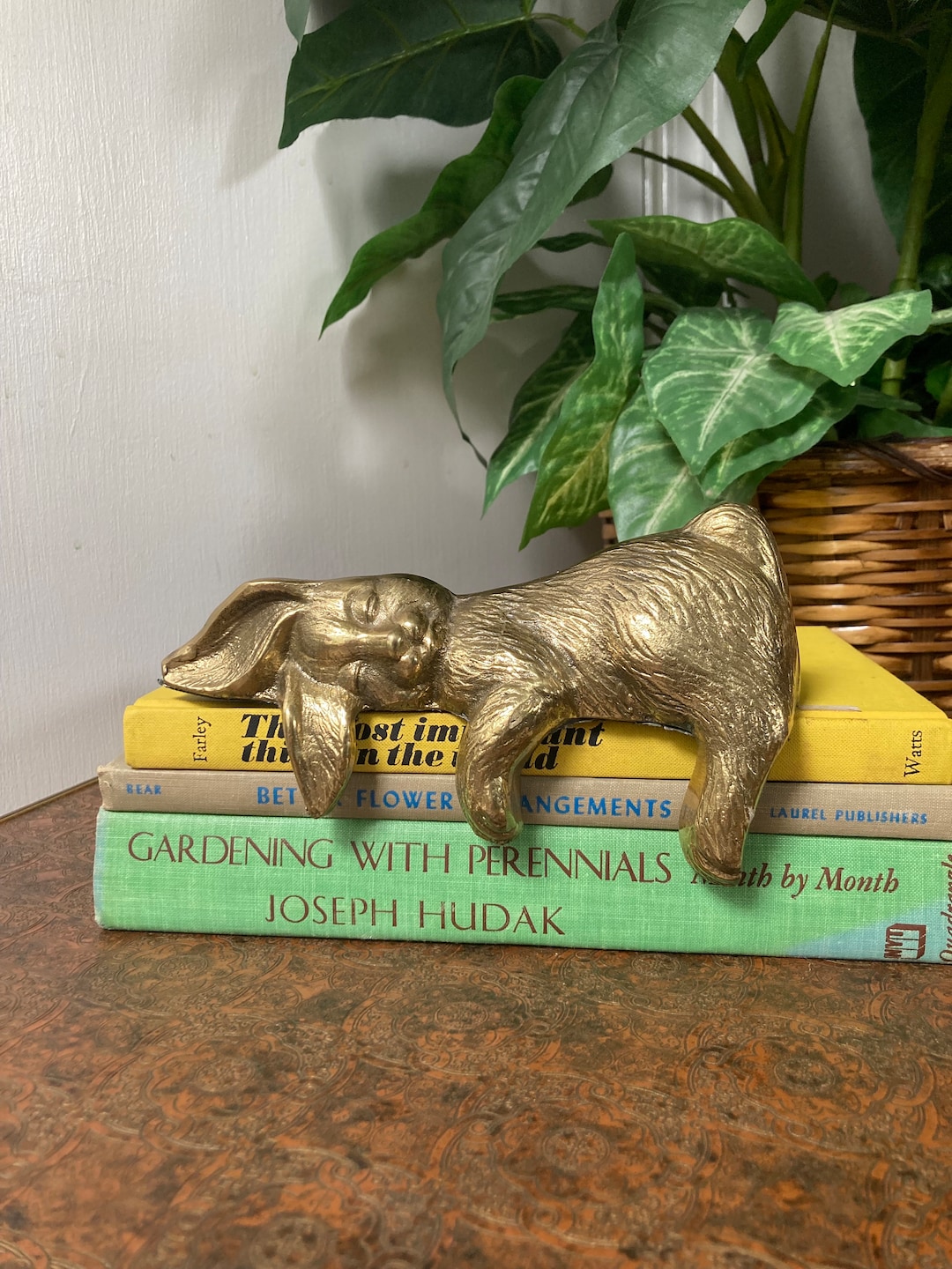 Brass Sleeping Bunny Shelf Sitter - Etsy