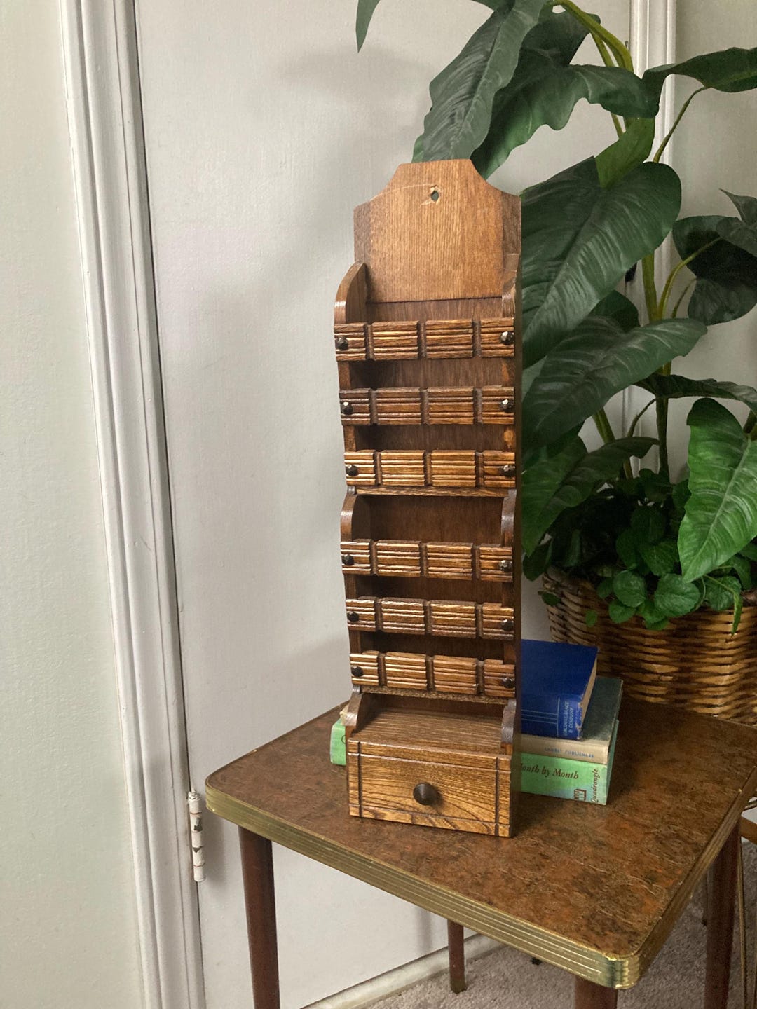 Vintage Wood Mail Sorter With Drawer - Etsy