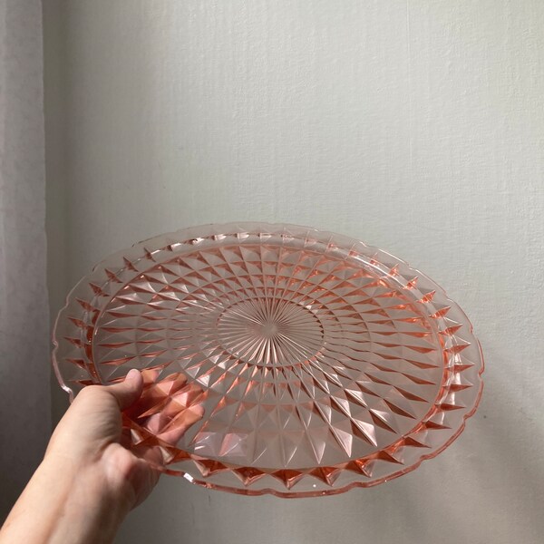 Pink Glass Tray - Etsy