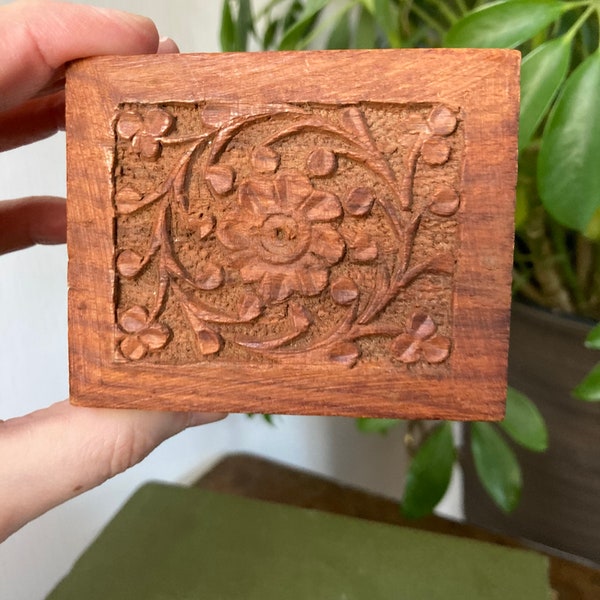 Carved Wood Box - Etsy