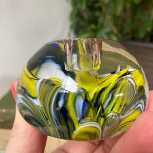 Glass Paperweight Pen Holder - Etsy