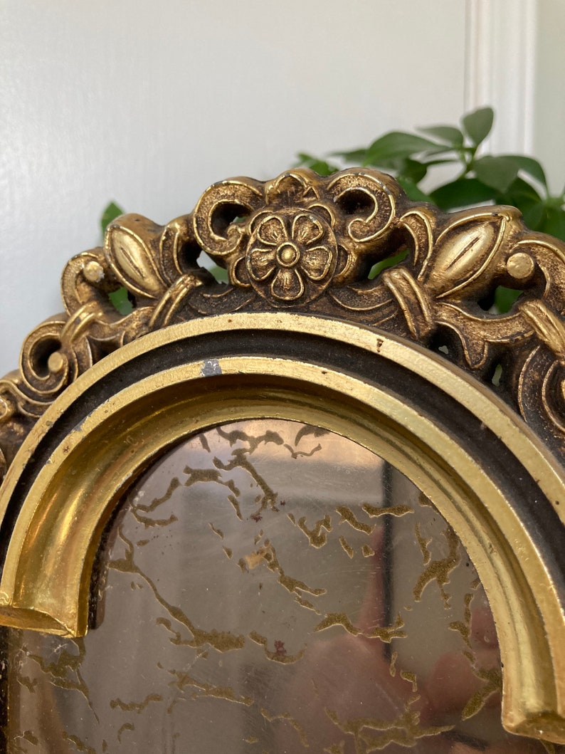 Gold Mottled Glass Mirror - Etsy