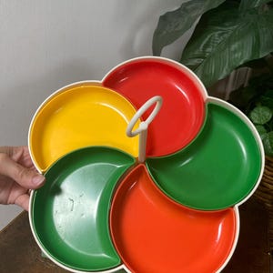 Vintage 70s Plastic Serving Tray - Etsy