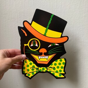 Beistle Halloween Cat Paper Decoration - Etsy