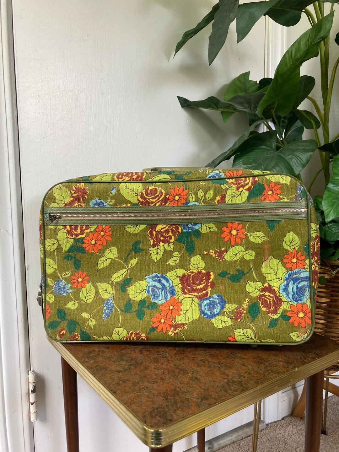 Vintage Floral Bantam Suitcase. B - Etsy