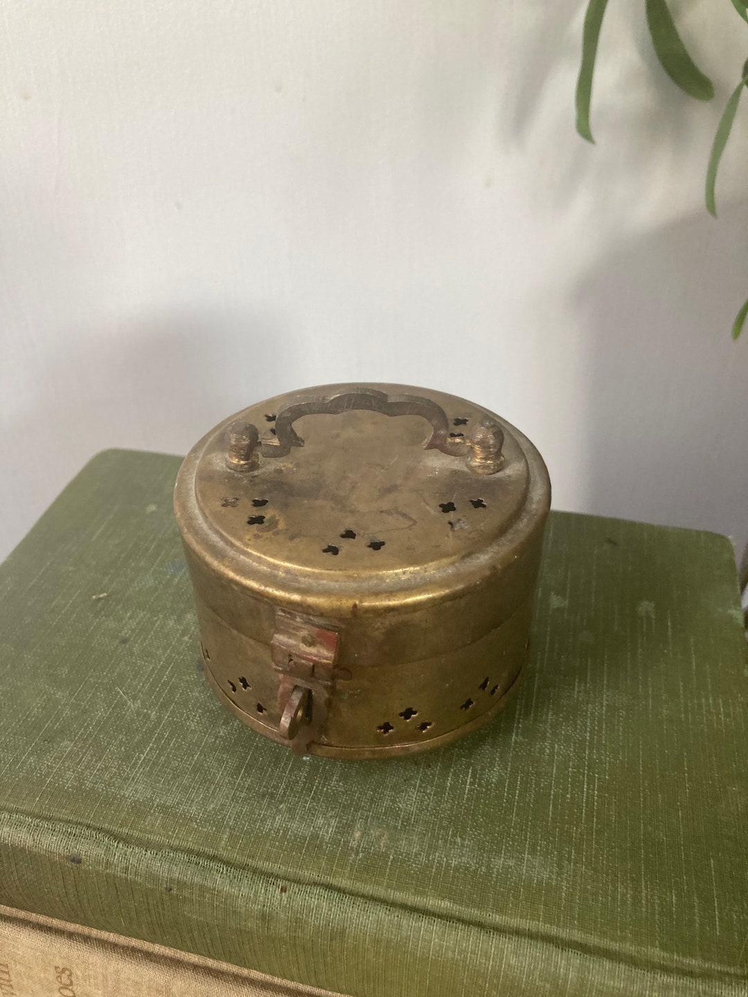 Round Brass Cricket Box - Etsy