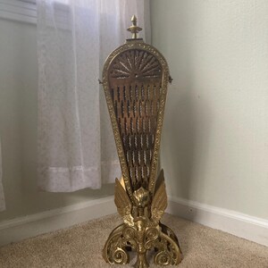 Brass Gargoyle Fireplace Screen - Etsy