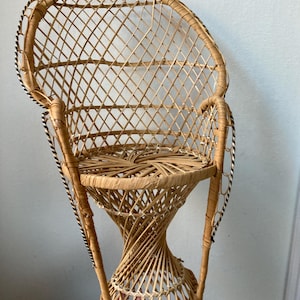 Mini Wicker Peacock Chair - Etsy