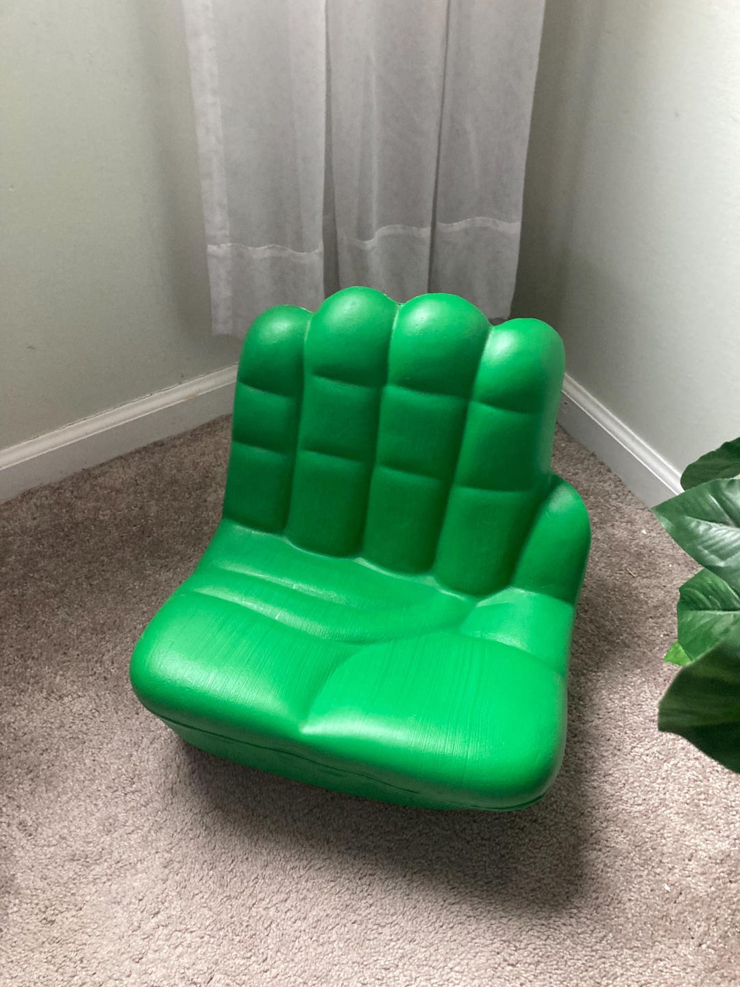 Jolly Green Giant Plastic Green Hand Chair - Etsy