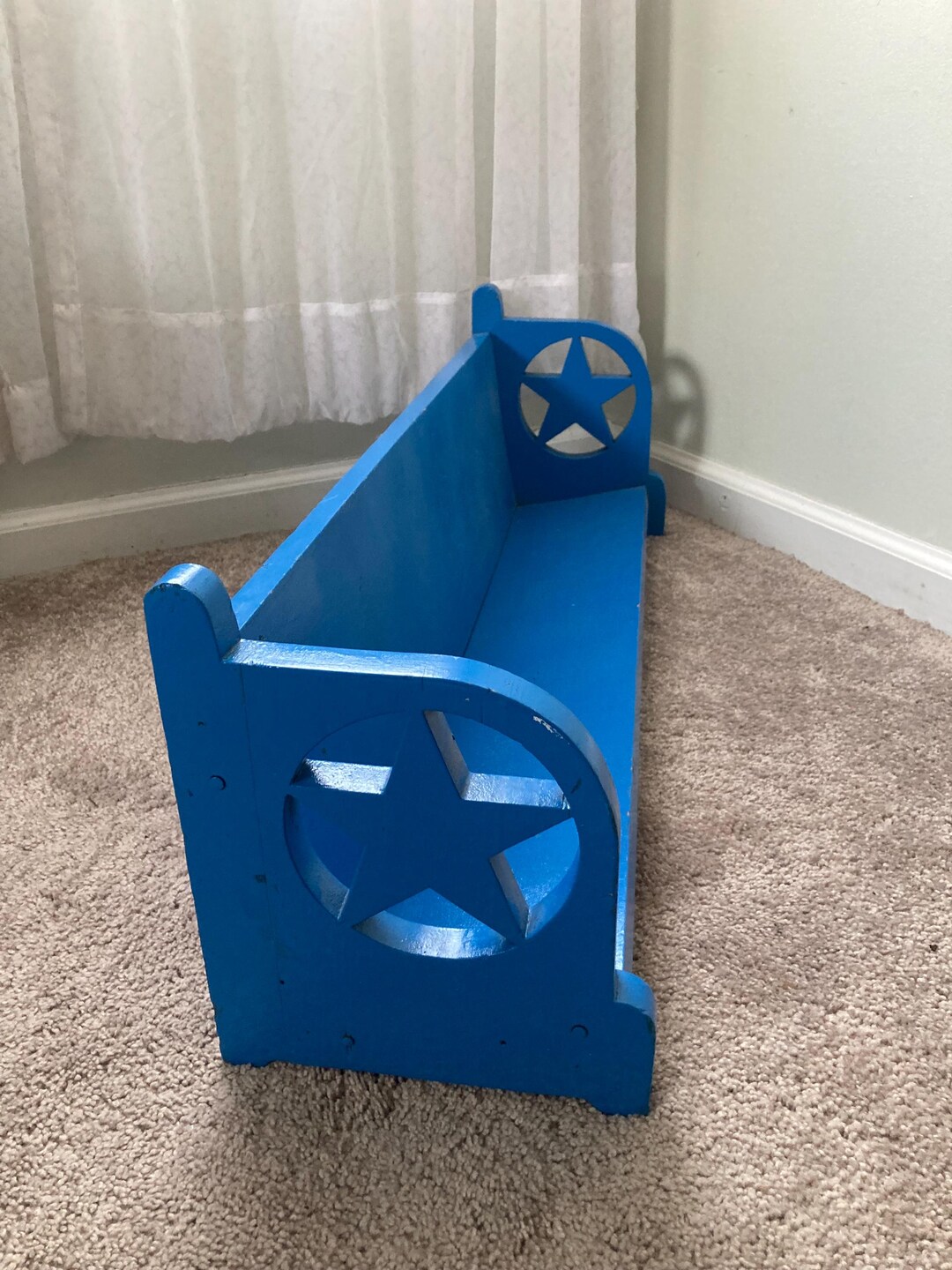 Blue Star Book Shelf Vintage Homemade. C - Etsy