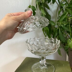Clear Glass Pedestal Candy Dish - Etsy