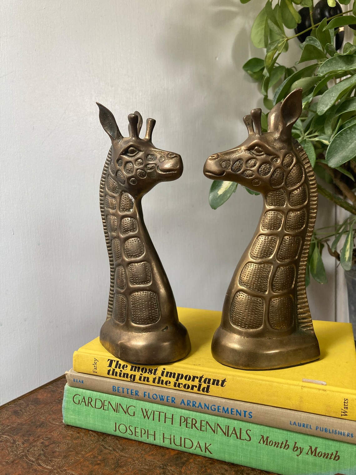 Brass Giraffe Bookends - Etsy