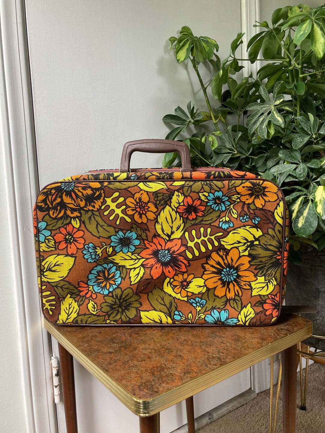 Vintage Floral Bantam Overnight Luggage. C - Etsy