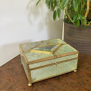 Glass and Brass Box - Etsy