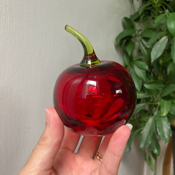 Vintage Glass Apples - Etsy