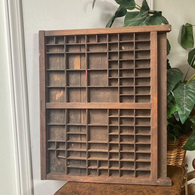 Antique Printers Tray - Etsy