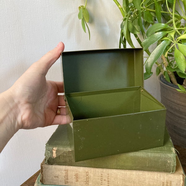 Green Metal Box - Etsy