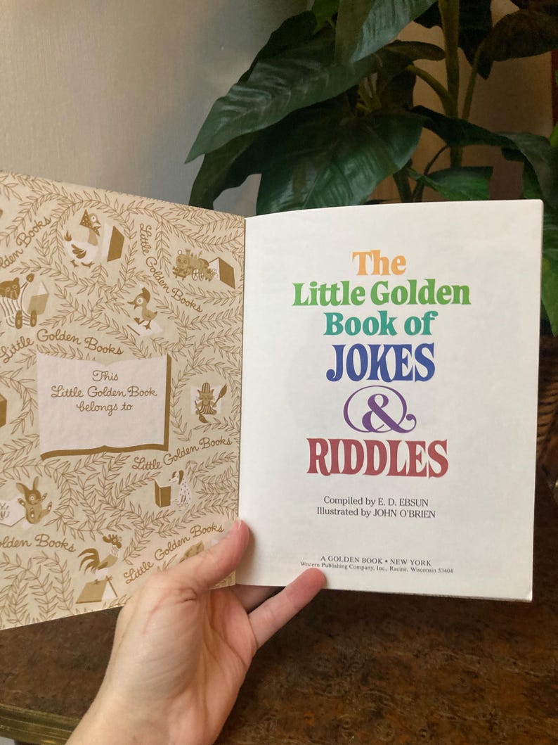 The Little Golden Book of Jokes and Riddles 1983 - Etsy
