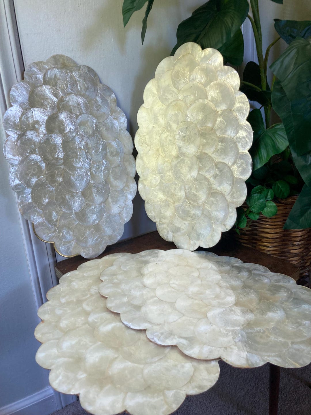 Capiz Shell Placemats as Is - Etsy