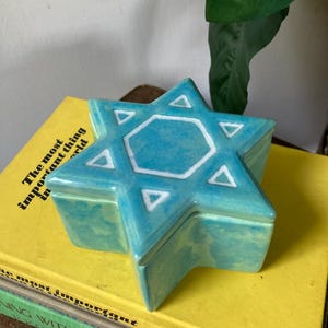 Ceramic Star of David Box - Etsy
