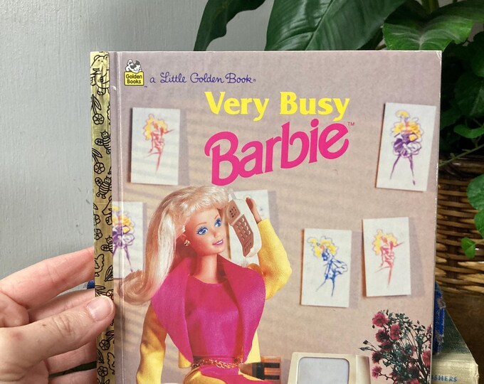 Very Busy Barbie Little Golden Book - Etsy