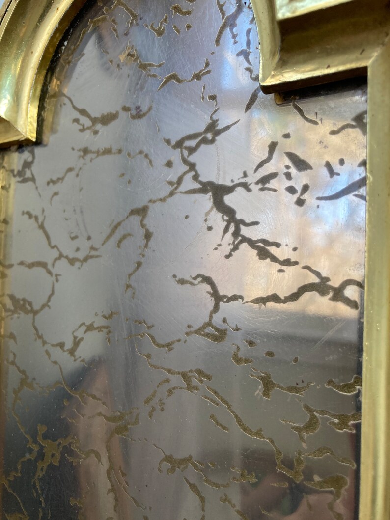 Gold Mottled Glass Mirror - Etsy